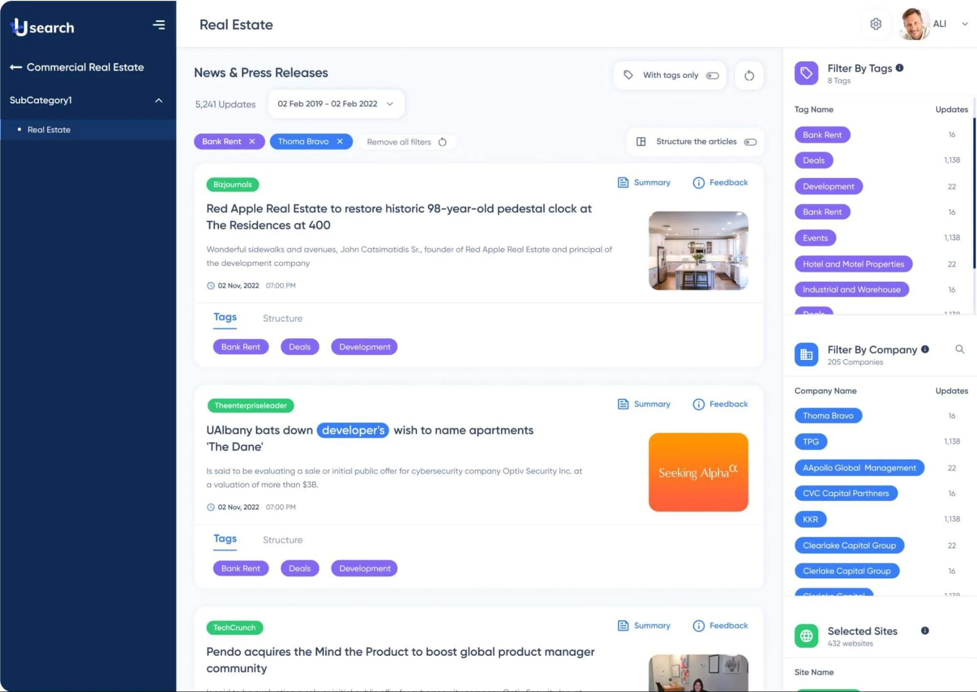 Can you use a News API to find commercial real estate deals? - Usearch
