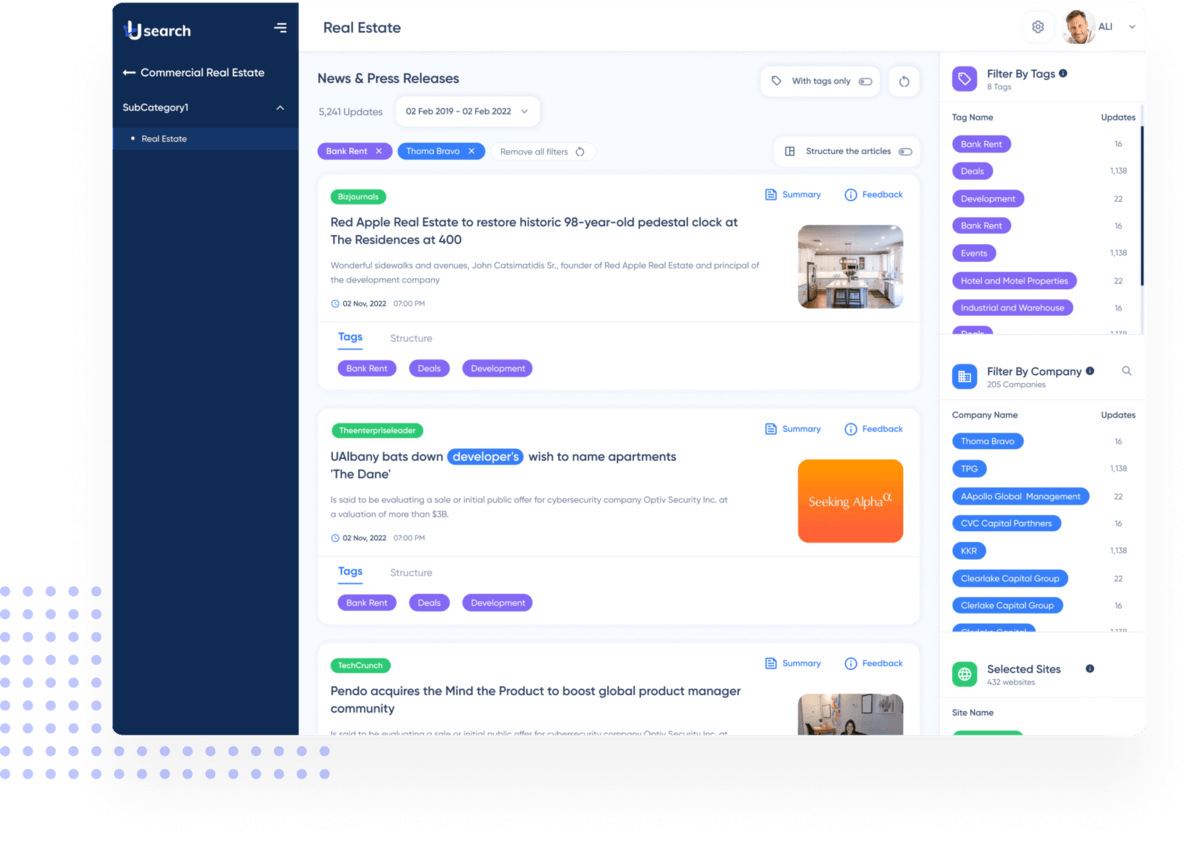 Market and Intelligence Platform - Usearch